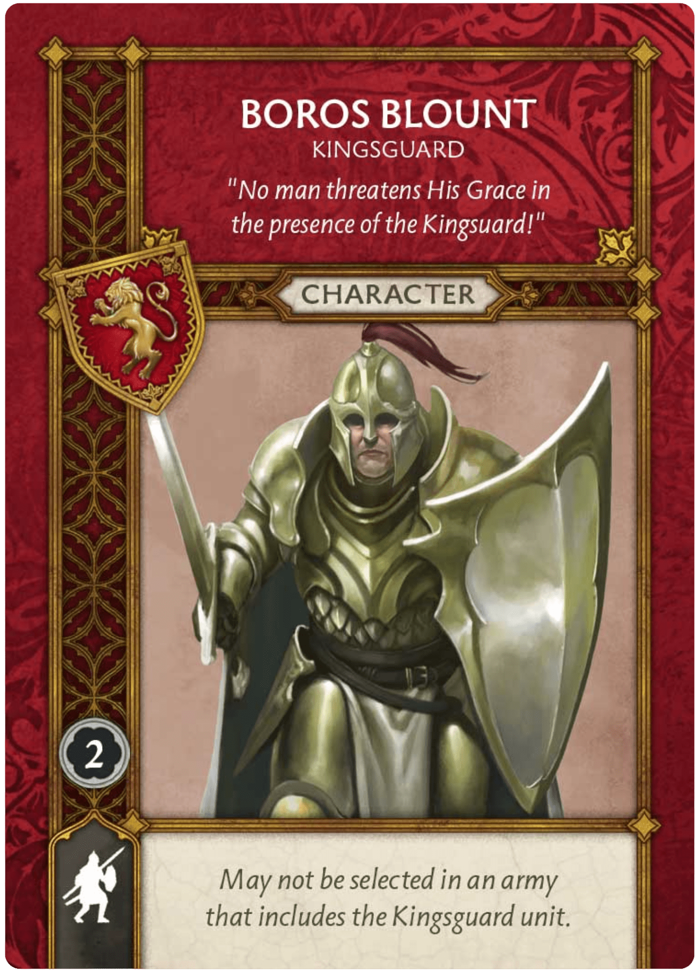 Boros Blount – Garde Royal (Boros Blount – Kingsguard) - ASOIAF.FR