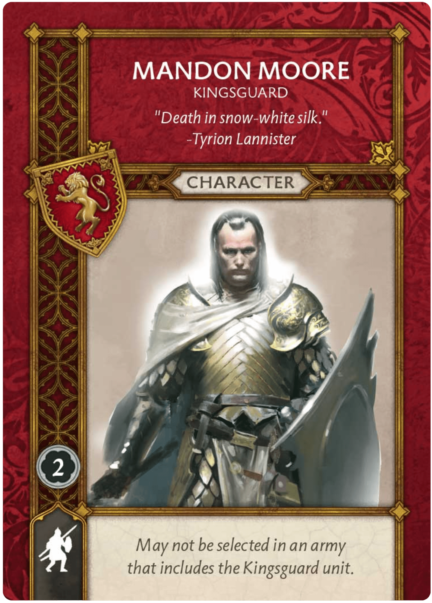 Mandon Moore – Garde Royal (Mandon Moore – Kingsguard) - ASOIAF.FR