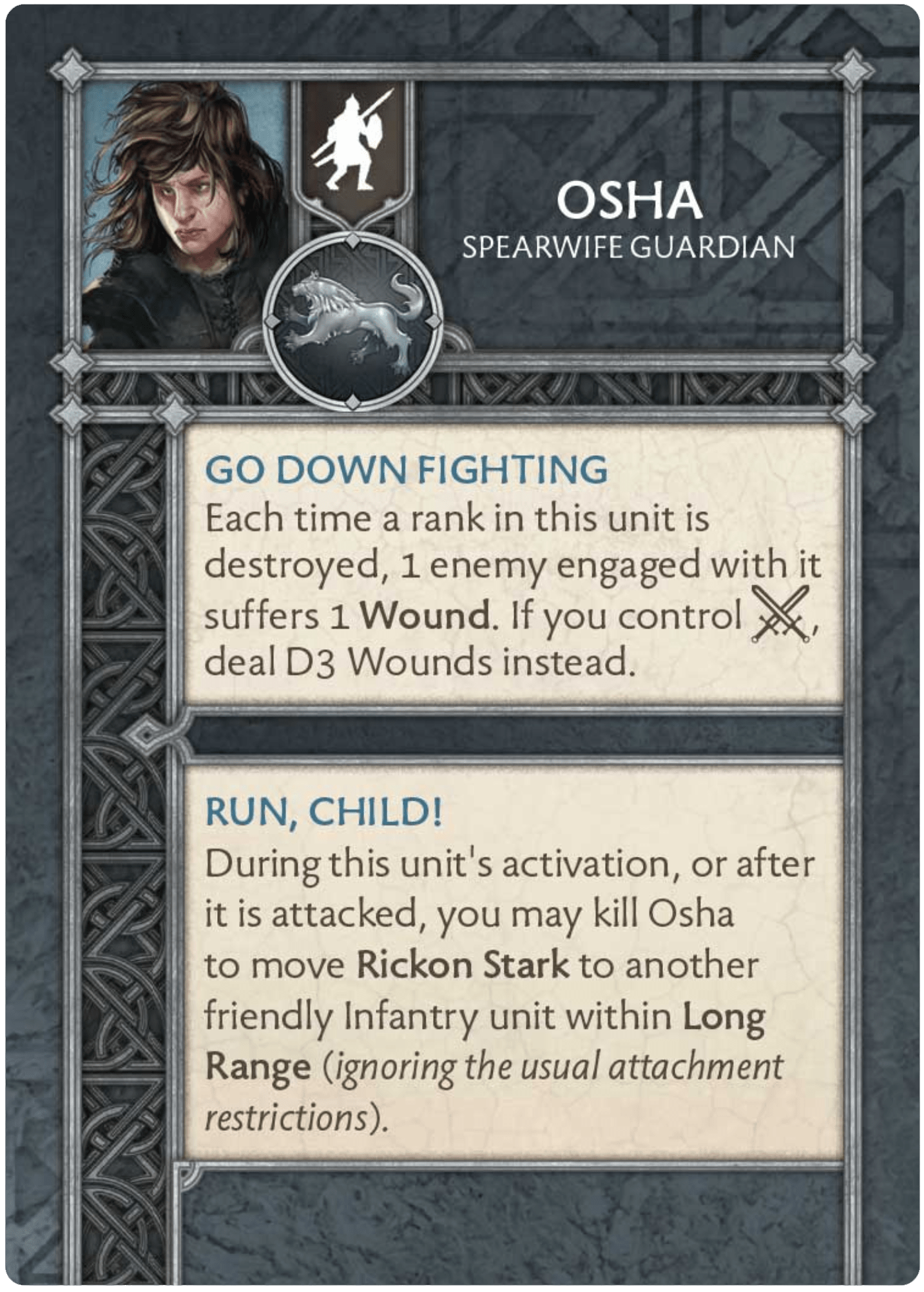 Osha – Gardienne Piqueuse (Osha – Spearwife Guardian) - ASOIAF.FR